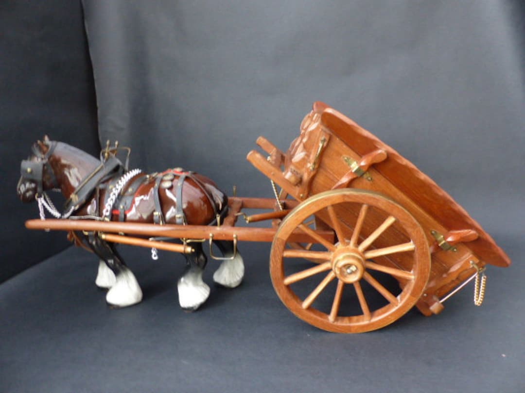Vintage Horse & Cart Model - Tip Cart - Tumbril - Scotch Cart / Novel ...