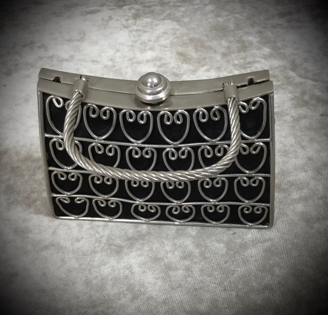Beautiful Vintage Metal Hand Bag With Chain Shoulder Strap by SASHA. - Etsy
