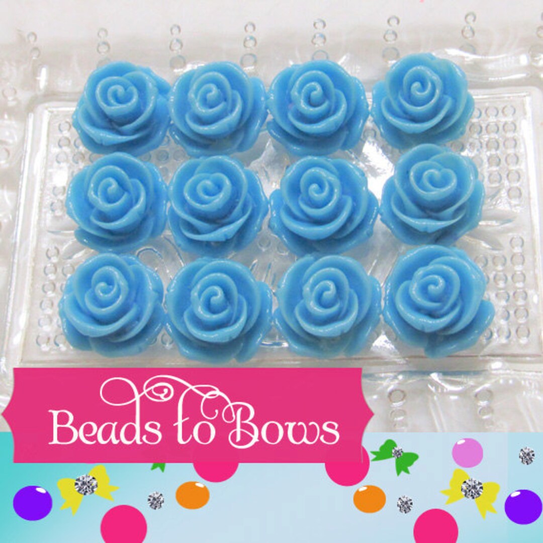 23mm Sky Blue Rose Beads 23mm Chunky Rose Beads Bubblegum Rose - Etsy