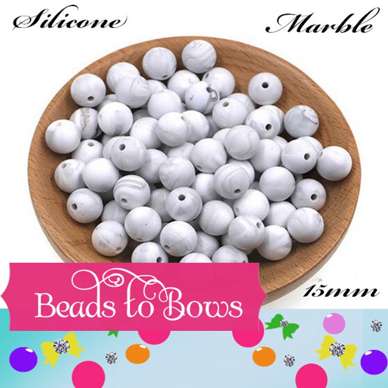 Marble Silicone Bead - Etsy