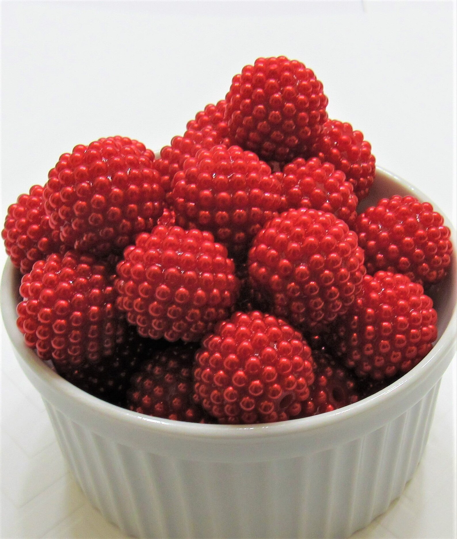 20mm Red Pearl Berry Rhinestone Beads Bubblegum Pearl Bumpy | Etsy