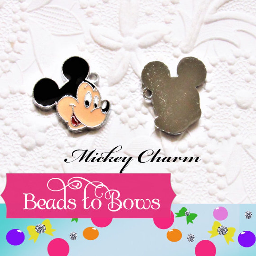 2 Mickey Mouse Flatback Charms, Scrapbooks, Phone Cases, Purse Charms ...