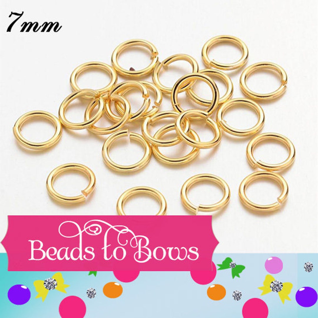 7mm Gold Jump Rings, 100 for 1.75, Gold Colored 7mm Jump Rings, Jewelry ...