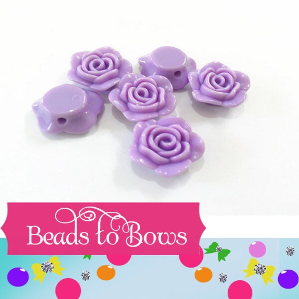 Purple Flower Beads - Etsy