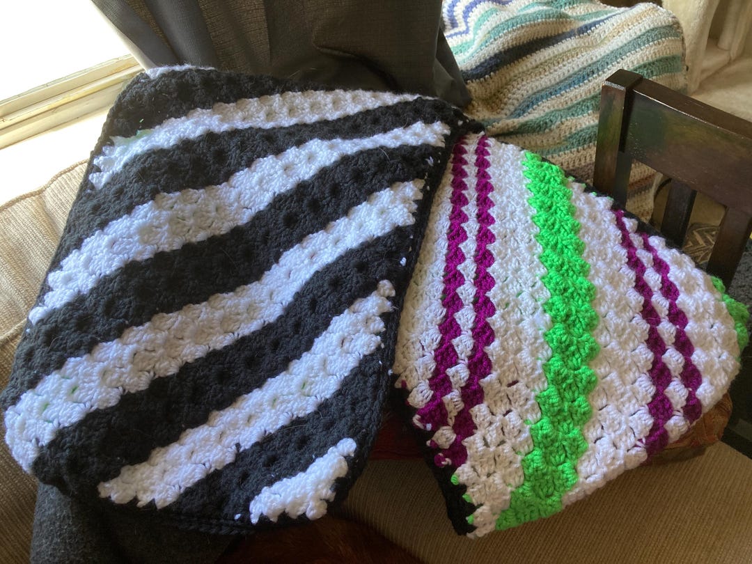 Beetlejuice, Beetlejuice Inspired Infinity Scarf Crochet - Etsy
