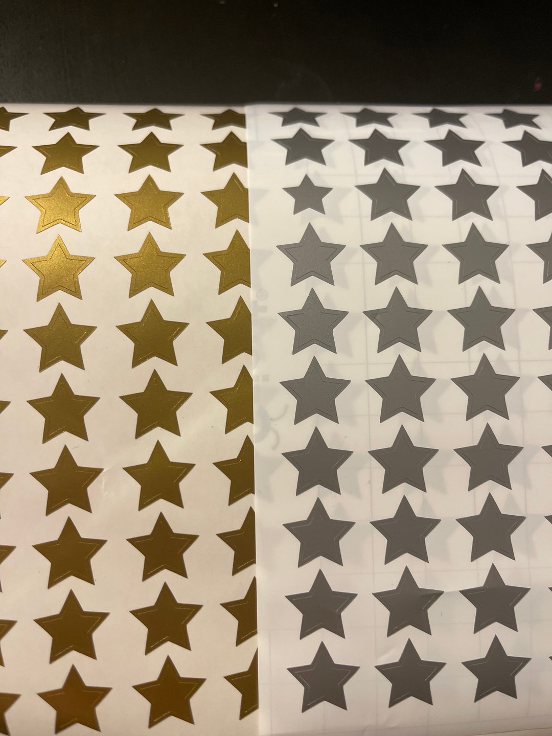 100 Count Waterproof Vinyl Gold / Silver Star Stickers-perfect for ...