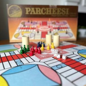 Vintage Parcheesi Royal Deluxe Edition Board Game 100% Complete Selchow ...