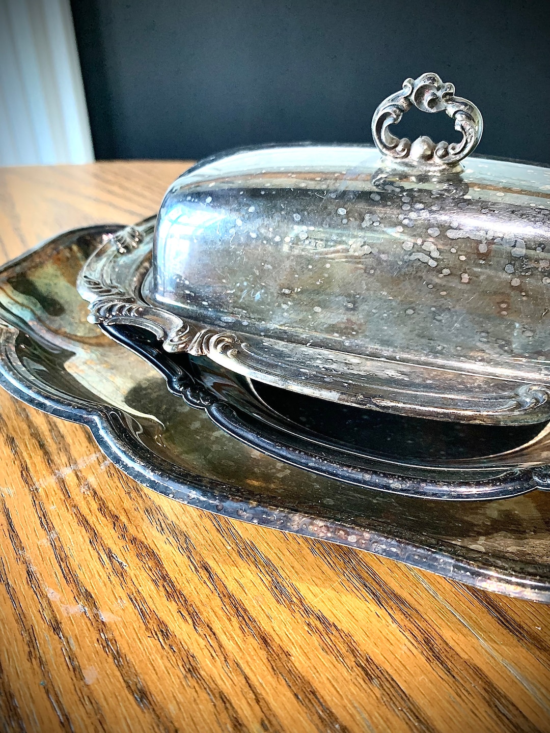 Silverware Platter Tray, Silver Bowl, Butter Dish, Vintage 1960-1980 - Etsy