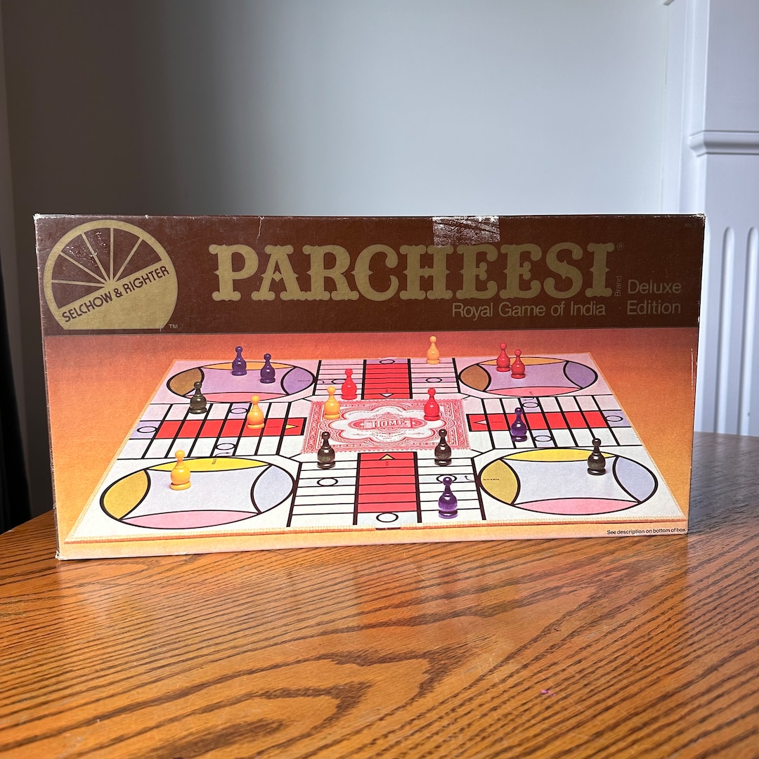 Vintage Parcheesi Royal Deluxe Edition Board Game 100% Complete Selchow ...