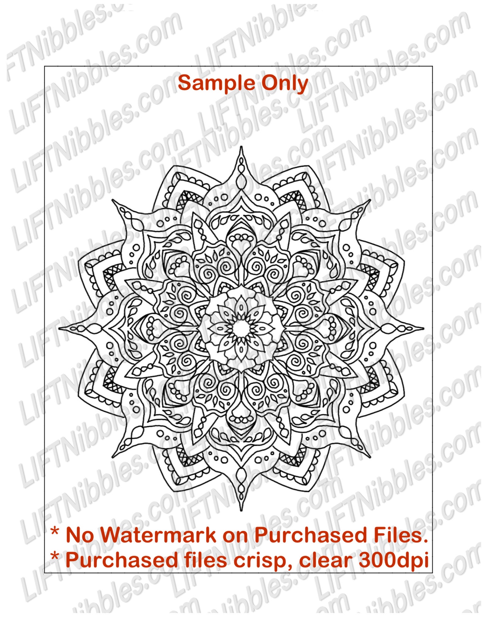 72 Pages Coloring Book, Mandala + Meditations, PDF Instant Download ...