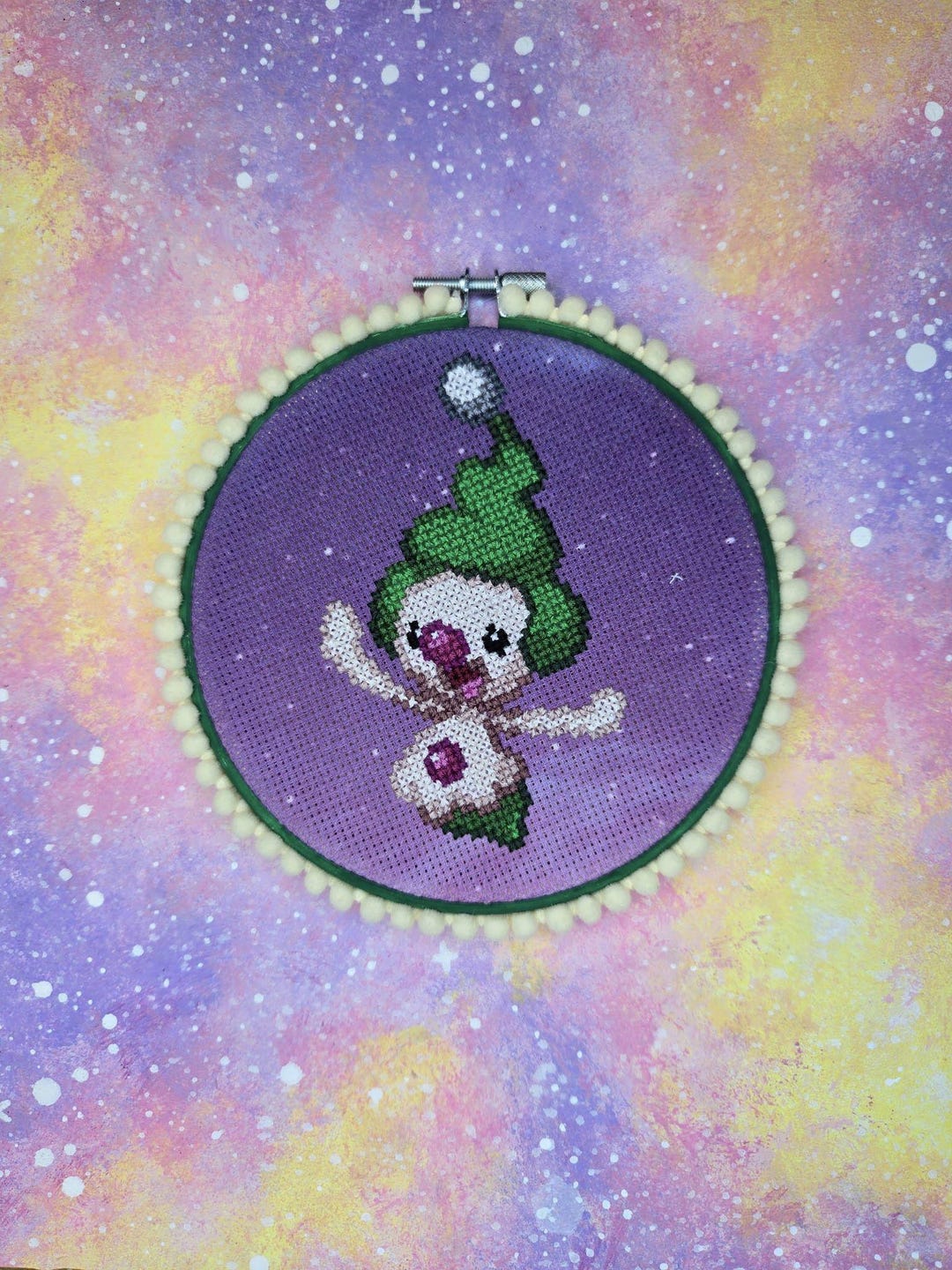Pokemon Mime Jr Sprite Cross Stitch 5-in Hoop - Etsy