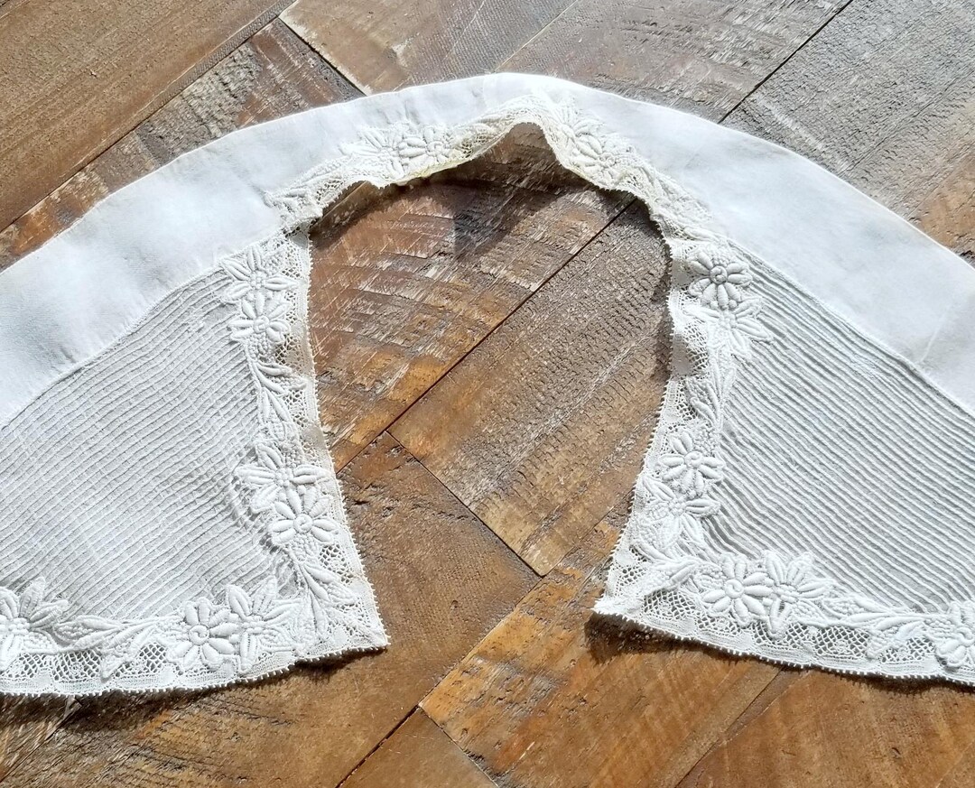 Antique Puritan Style Hand Embroidered White Dress Collar - Etsy
