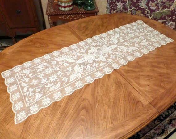 Antique Mondano Filet Net Darned Lace 53 Hand Made Table - Etsy