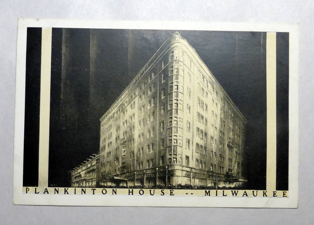 Antique 1910 Art Deco Postcard- the Plankinton House Hotel Milwaukee ...