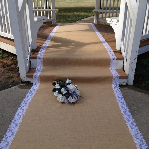 Burlap Aisle Runner - Etsy