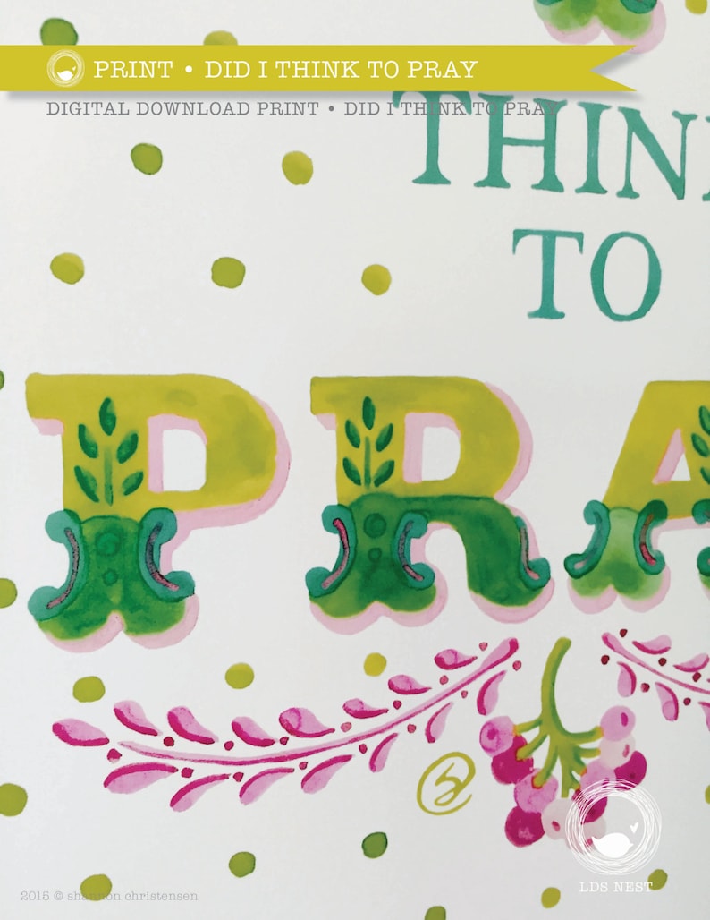 Print Did I Think to Pray Instant Download - Etsy