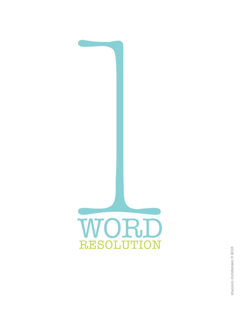 One Word Resolution Self Paced Digital Guidebook editable ONE PERSON ...