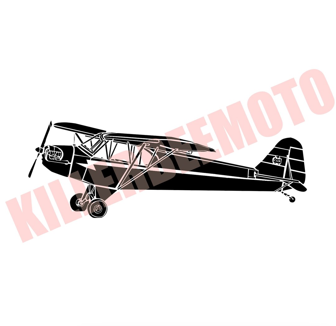 Piper Cub Graphic .PNG/.JPG Digital File - Etsy