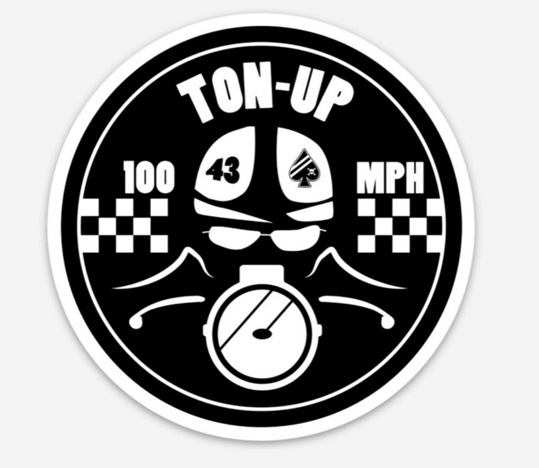 Killerbeemoto: Ton-up 100 MPH Cafe Racer Motorcycle Vinyl Sticker - Etsy