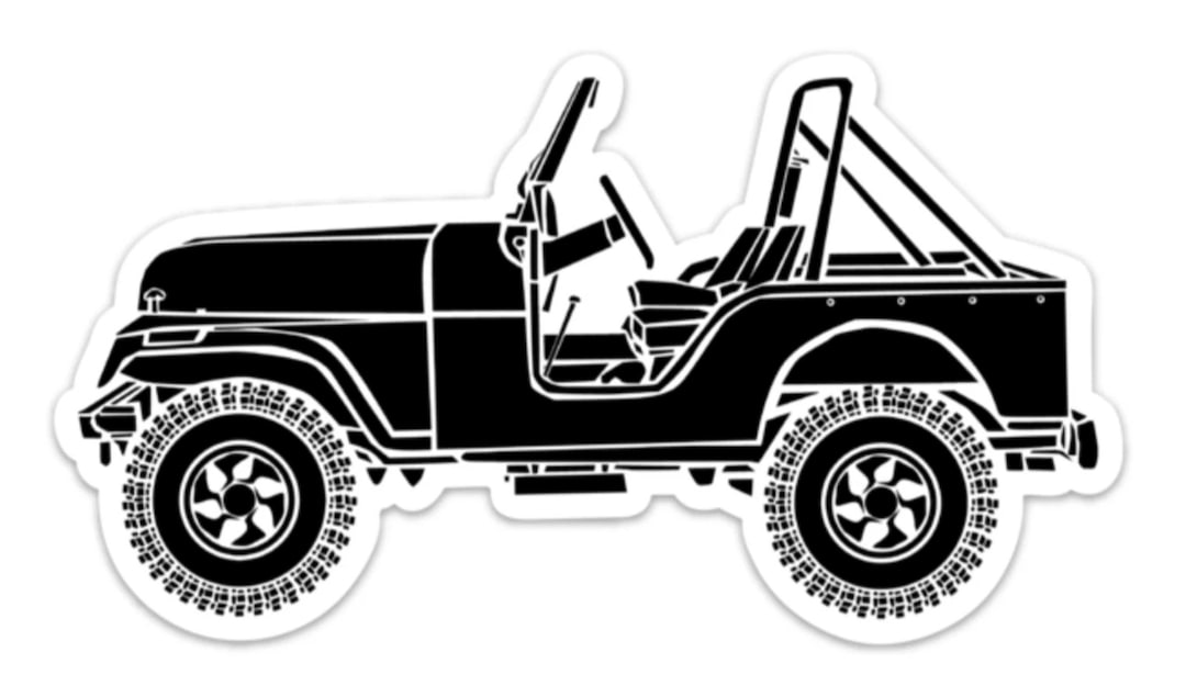Vintage SUV Vinyl Sticker Illustration - Etsy
