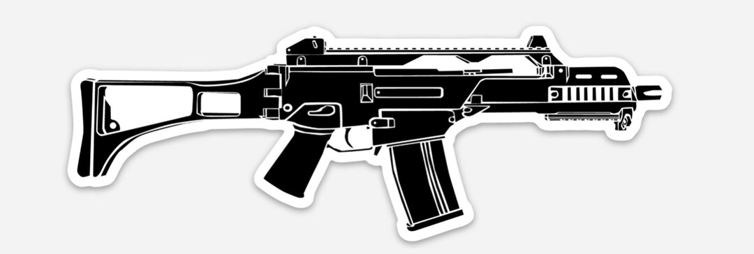 Killerbeemoto: Vinyl Sticker of a G36 Battle Rifle Hand Drawn ...
