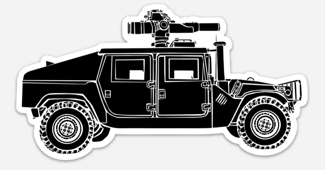 Killerbeemoto: Humvee With TOW Missile Launcher Vinyl Sticker Hand ...