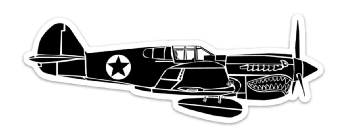 Killerbeemoto: Vintage P40 Warhawk Flying Tigers Fighter Airplane Vinyl ...