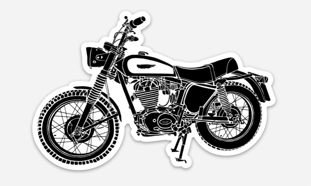 Killerbeemoto: Vintage Italian Scrambler Motorcycle Vinyl Sticker ...