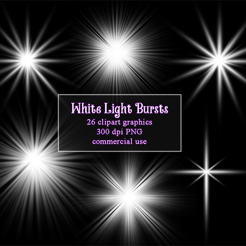 Starburst Light Clipart - Etsy