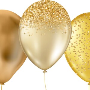 Burgundy and Gold Balloons Clipart, Gold Glitter Sparkle Confetti ...