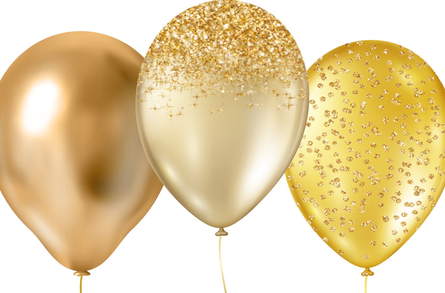 Burgundy and Gold Balloons Clipart, Gold Glitter Sparkle Confetti ...