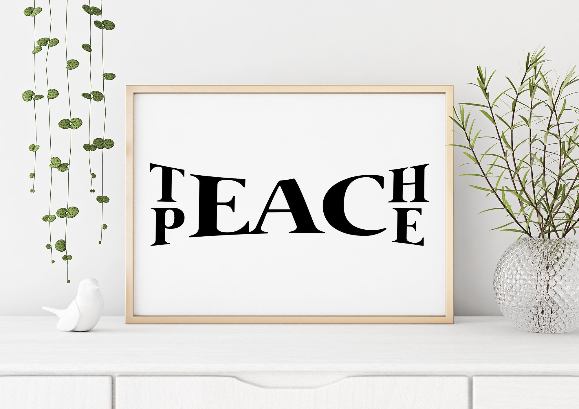 Teach Peace SVG Instant Download Cut Files for Cricut - Etsy