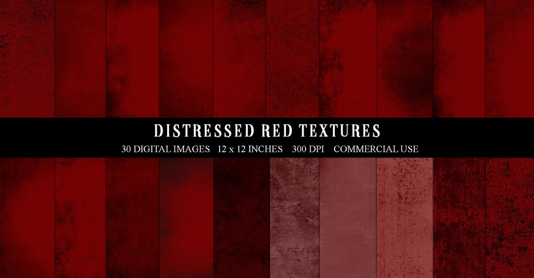 Distressed Red Textures Digital Paper, Grunge Gritty Paper Backgrounds ...