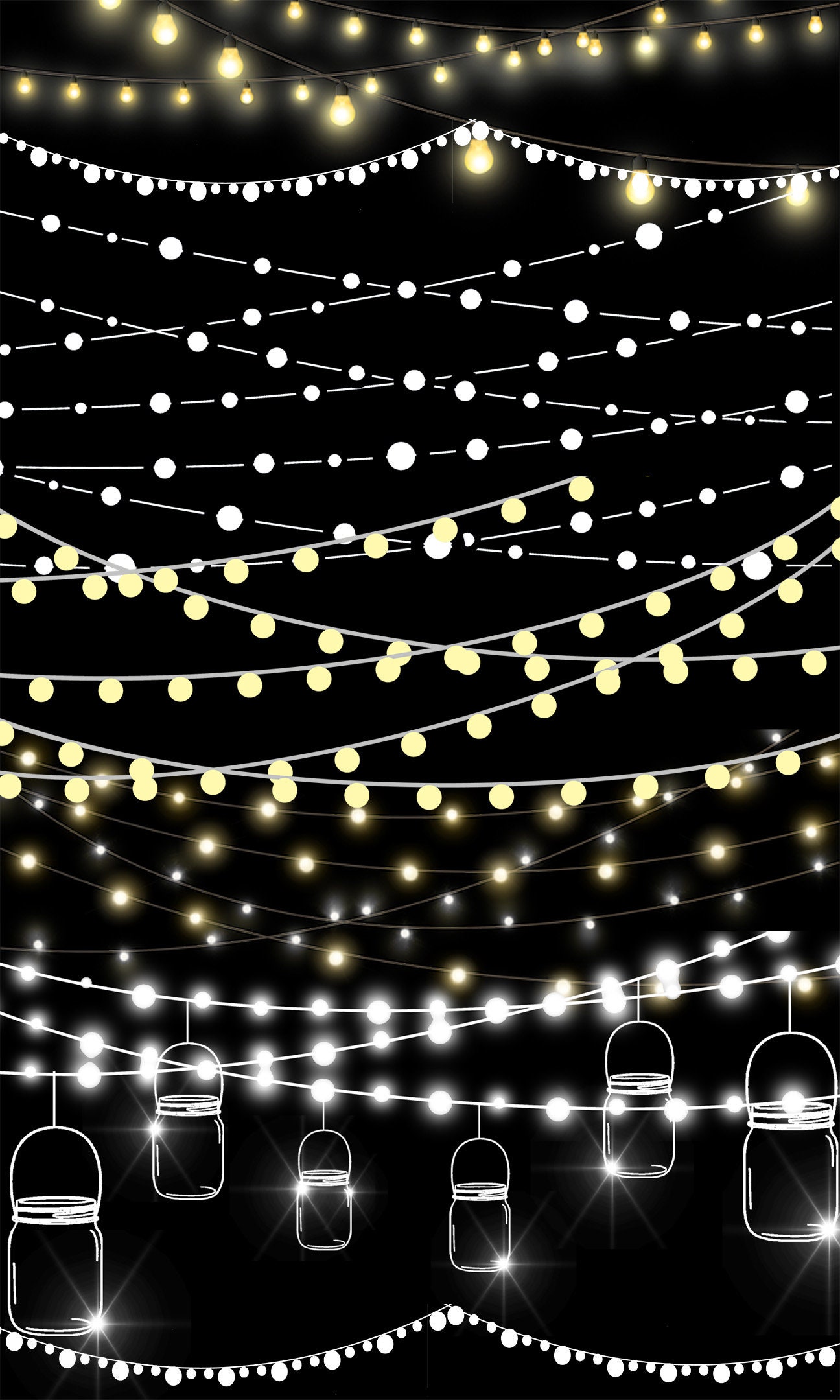 String Lights Clipart Fairy Lights Clip Art Party Lights - Etsy