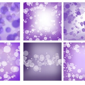 Purple Bokeh Digital Paper, Printable Backgrounds Bokeh Lights, Fairy ...