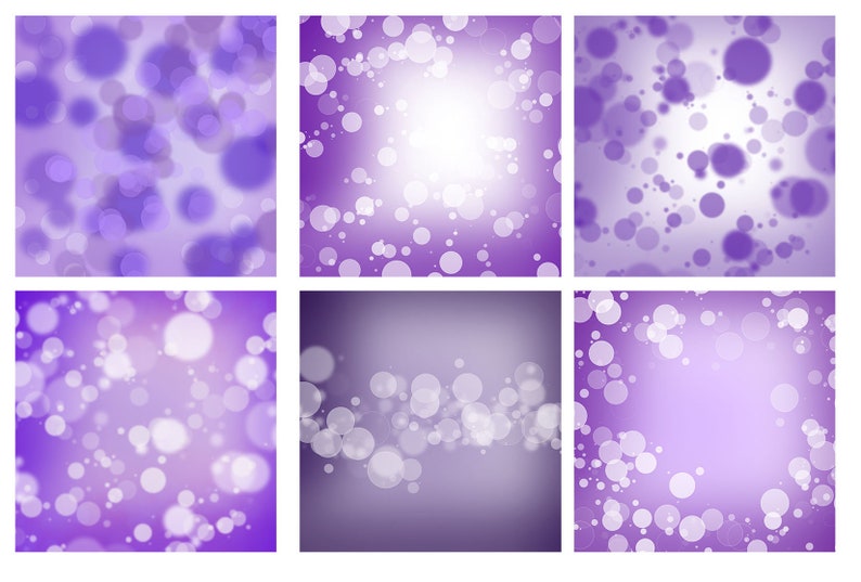 Purple Bokeh Digital Paper Printable Backgrounds Bokeh | Etsy
