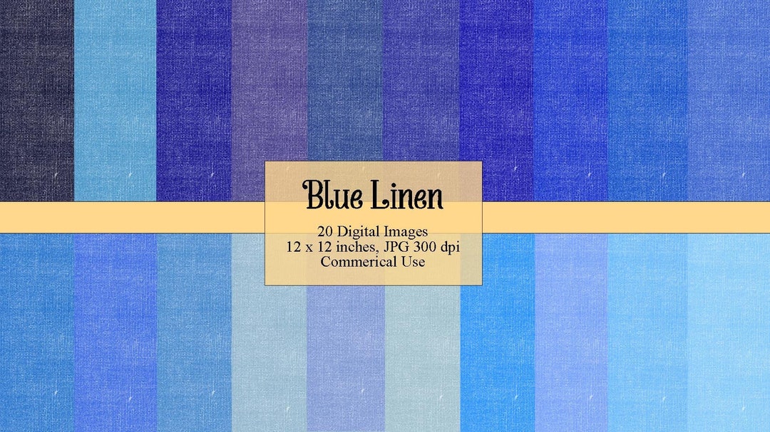 Blue Linen Digital Paper, Linen Burlap Textures, Linen Scrapbook Paper ...