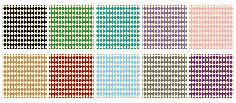 Harlequin Diamond Checkers Digital Paper Printable - Etsy