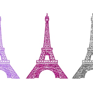 Glitter Eiffel Tower Clipart, Paris, Instant Download, JPEG and PNG ...