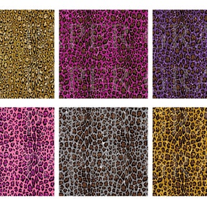 Glitter Leopard Safari Animal Print Digital Paper, Printable ...