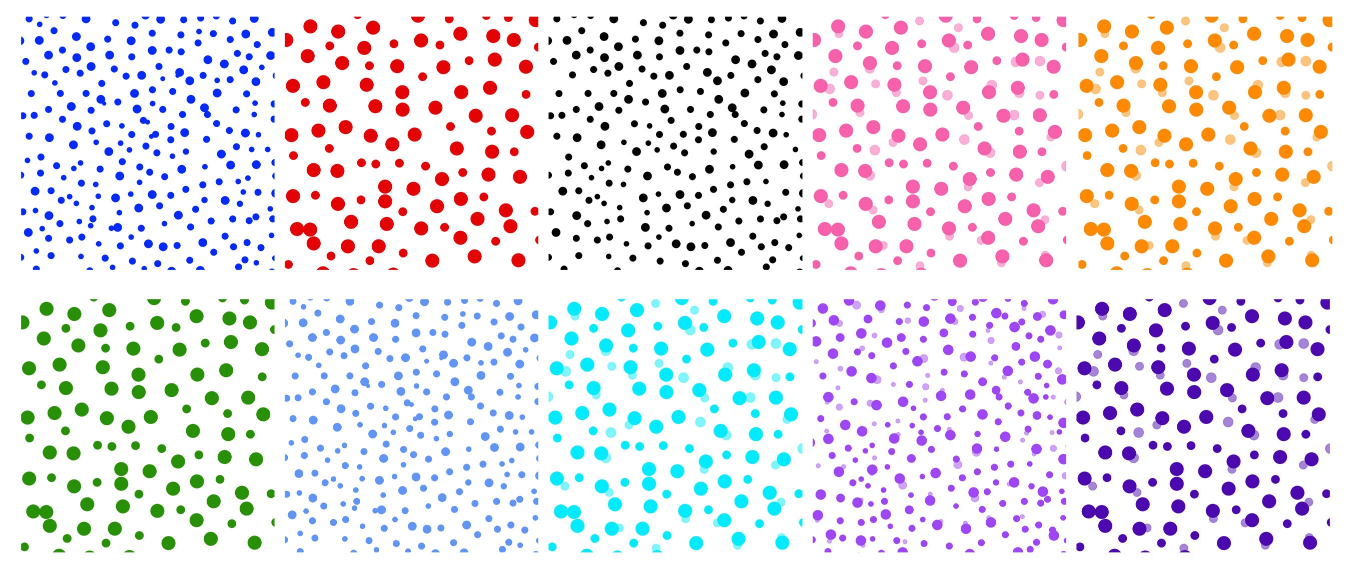 Bright Rainbow Party Confetti Overlays Clipart, Polka Dot Clip Art ...