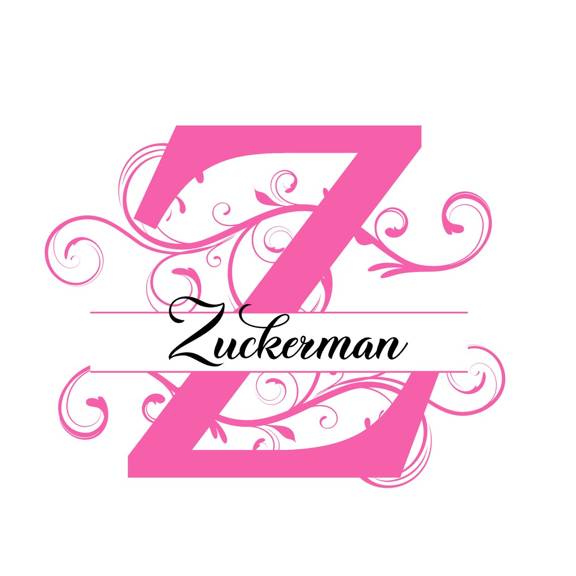 Split Monogram SVG DXF PNG Jpeg Split Monogram Frame | Etsy