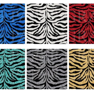 Glitter Tiger Safari Animal Print Digital Paper, Printable Backgrounds ...