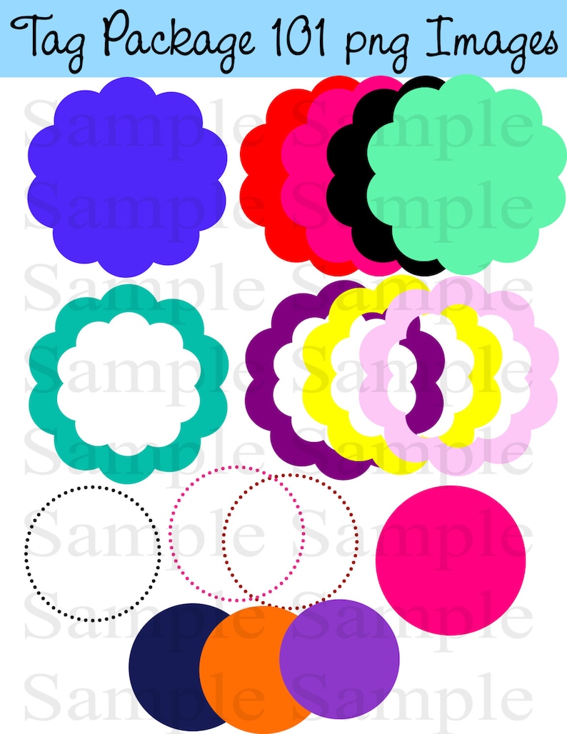 Tag Package INSTANT DOWNLOAD Tag Clipart Printable Labels | Etsy