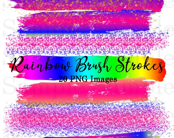 Navy and Blush Pink Watercolor Brush Strokes, Glitter, Foil Clipart ...