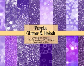 Gold Glitter and Bokeh Lights Digital Papers Shimmer | Etsy