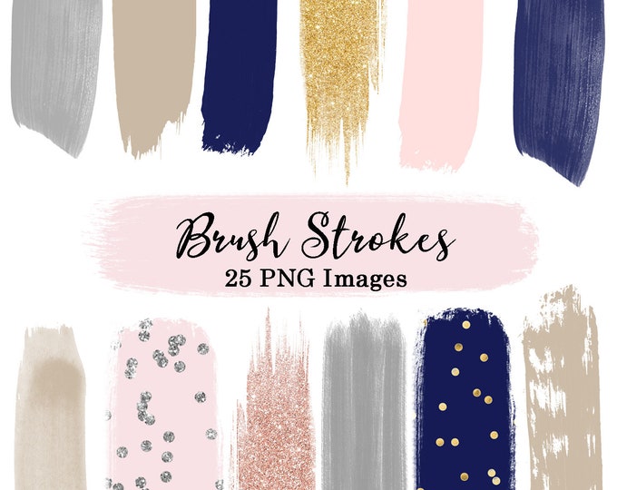 Watercolor Brush Strokes Clip Art #25, High Resolution, Watercolor ...