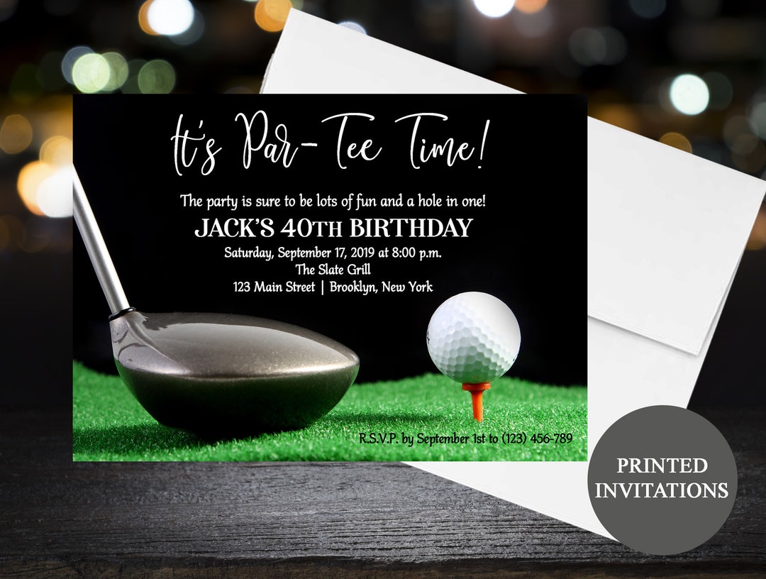 Golf Birthday Invitation Party #15 | Any Age, Surprise Birthday Invite ...