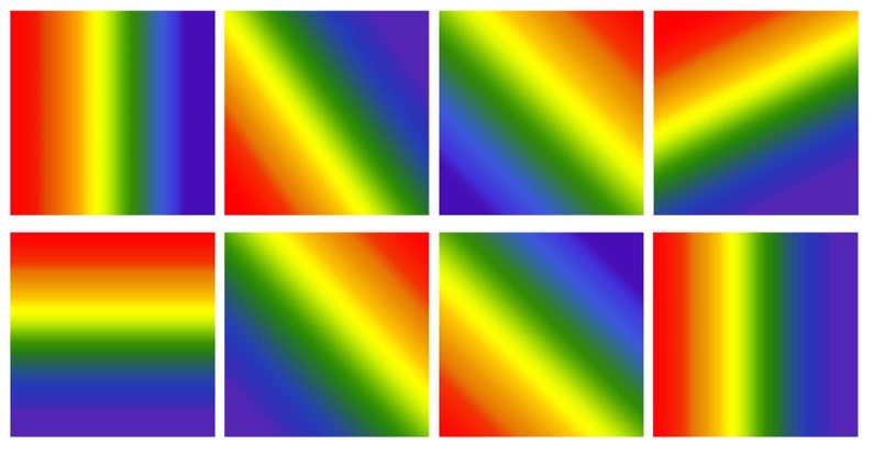 Rainbow Gradients Digital Paper, Backgrounds in Ombre, Instant Download ...