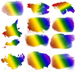 Rainbow Watercolor Clipart #15, Watercolor Brush Clip Art, Splashes ...